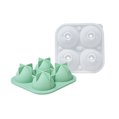 For Creative 4 Cells Peach Ice Cube Moulds With Lid Silicone Material Ice Tray Mold Ice Boxes Home Made Quick-fre Ice Cube Maker Machine