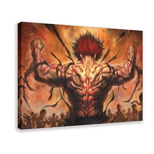 baki the grappler hanma anime poster (14) canvas poster wall art decor print picture paintings for living room bedroom decoration frame-style frame-style12x18inch(30x45cm)