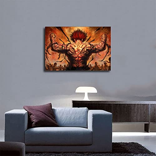 Baki The Grappler Hanma Anime Poster (14) Canvas Poster Wall Art Decor Print Picture Paintings for Living Room Bedroom Decoration Frame-style Frame-style12x18inch(30x45cm)