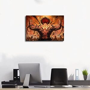 Baki The Grappler Hanma Anime Poster (14) Canvas Poster Wall Art Decor Print Picture Paintings for Living Room Bedroom Decoration Frame-style Frame-style12x18inch(30x45cm)