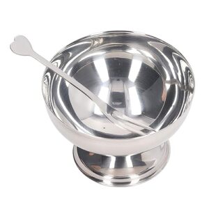 Ice Cream Bowl Set with Fork, Stainless Steel Dessert Bowls for Puddings, Salads, Trifles, Easy to Soup Bowl Perfect for Home, Hotel, Restaurant (150ml)