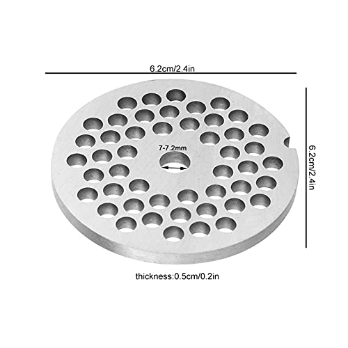 Meat Grinder Crusher Mincer, Meat Grinder Plates #8 Meat Grinder Knife Plate Disc Knife (Small round hole 5mm)