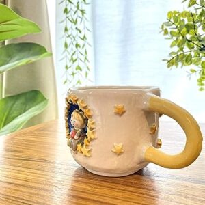 Little Prince cup. Handmade ceramic cup, Hand-painted mug, Unique Surprise gift for Christmas or Birthday. Dishwasher and Microwave safe