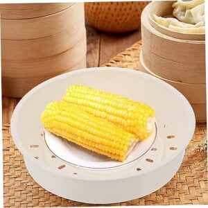 HOMSFOU 2pcs Rice Cooker Steam Rack Mini Rice Cooker Food Steamers Sticky Rice Steamer Plastic Steamer Vegetable Steamers Steamer for Vegetables White Thickened Steamer Premium Steamer