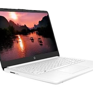 HP Premium 14-inch HD Laptop Computer| Intel Dual Core 2.8GHz 16GB RAM 576GB(64GB SSD+512GB Card)| Webcam Bluetooth HDMI USB-C Wi-Fi Fast Charge| Windows 11 S with 1 Year MS 365| LIONEYE Bundle| White