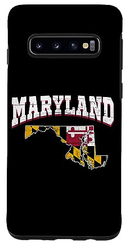 Galaxy S10 US Citizen Proud America State Flag Land Map Maryland Case