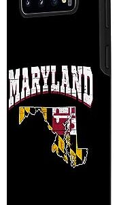 Galaxy S10 US Citizen Proud America State Flag Land Map Maryland Case