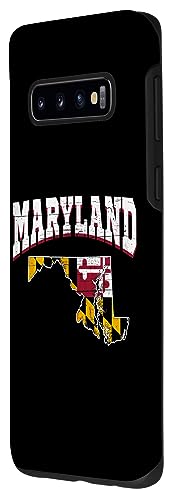 Galaxy S10 US Citizen Proud America State Flag Land Map Maryland Case