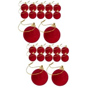 nolitoy 24 pcs christmas balls christmas ball ornaments christmas tree decoration christmas decor felt christmas ornament balls xmas tree hanging balls ball ornaments for xmas tree pendant