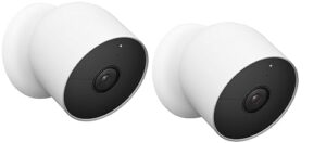 google nest cam outdoor or indoor, battery wireless camera - 2nd gen (two cameras - wire free)