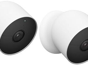 Google Nest Cam Outdoor or Indoor, Battery Wireless Camera - 2nd Gen (Two Cameras - Wire Free)