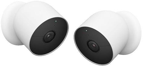 Google Nest Cam Outdoor or Indoor, Battery Wireless Camera - 2nd Gen (Two Cameras - Wire Free)