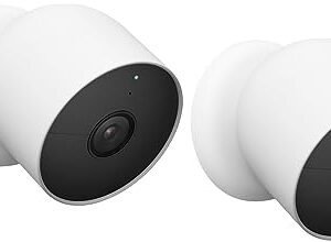 Google Nest Cam Outdoor or Indoor, Battery Wireless Camera - 2nd Gen (Two Cameras - Wire Free)