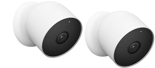 Google Nest Cam Outdoor or Indoor, Battery Wireless Camera - 2nd Gen (Two Cameras - Wire Free)