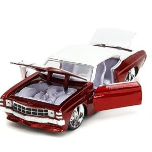 Big Time Muscle 1:24 1971 Chevy Chevelle Die-Cast Car, Toys for Kids and Adults(Red/White)