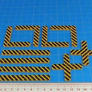 LITKO Deployment Zone Template | Compatible with Warhammer 10th Edition | WH40Kv10 | 10 Pack (Yellow & Black)