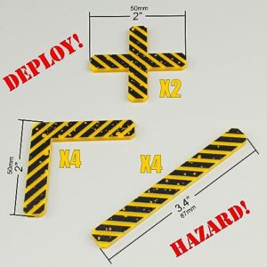 LITKO Deployment Zone Template | Compatible with Warhammer 10th Edition | WH40Kv10 | 10 Pack (Yellow & Black)