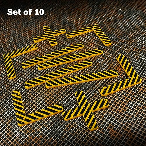 LITKO Deployment Zone Template | Compatible with Warhammer 10th Edition | WH40Kv10 | 10 Pack (Yellow & Black)