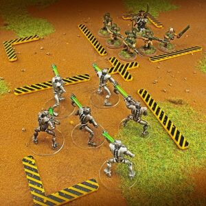 LITKO Deployment Zone Template | Compatible with Warhammer 10th Edition | WH40Kv10 | 10 Pack (Yellow & Black)