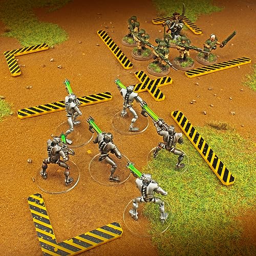 LITKO Deployment Zone Template | Compatible with Warhammer 10th Edition | WH40Kv10 | 10 Pack (Yellow & Black)