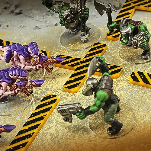 LITKO Deployment Zone Template | Compatible with Warhammer 10th Edition | WH40Kv10 | 10 Pack (Yellow & Black)