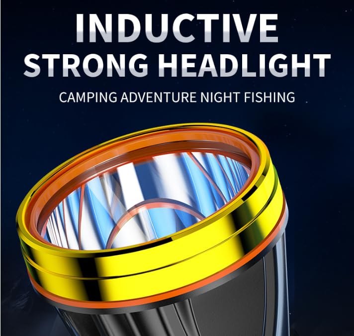 Super Bright Rechargeable High Power Headlamp, LED Headlamp Rechargeable Head Lamp, Head Lamps LED Rechargeable Bright Headlamp, Outdoor Waterproof Camping Running Portable Headlamp (2*White Light)