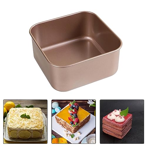 Qianly Rectangle Bread Pan Loaf Tin Carbon Steel Cake Tray Kitchen Pastry Tools Easily Cleaning Deep Portable Heavy Duty Nonstick Bakeware, 5 inch