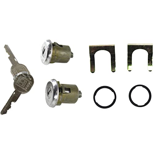 DL7, D569A,9601865 Set of 2 Door Lock Cylinders Front Replacement for 84 K5 Blazer Scottsdale Front Door