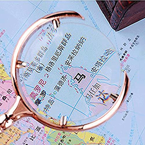 YUTR Creative Hand-held Russian Soviet High-Definition Magnifying Glass Metal Antique Optical Old Reading Newspaper Gift