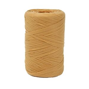 2roll 164yard rattan crochet yarn knitting yarn soft craft ribbon yarn polyester yarn crochet rattan thread for diy handmade sun hat baskets handcrafts festival gifts cakes packing wrapping