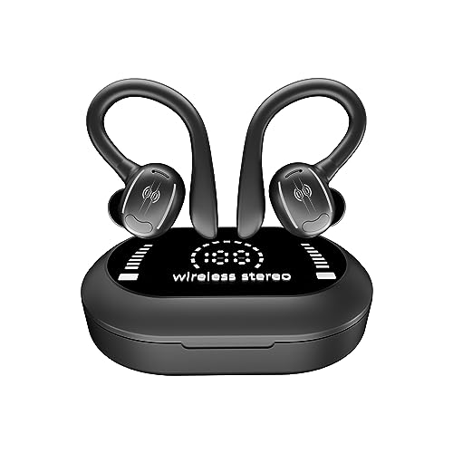 Wiykasenbos Bluetooth earpiece Open Ear Earbuds air Conduction Headphones with Microphone Noise canceling Headphones for Cell Phone IPX7 Waterproof Headphones for Sport, Running