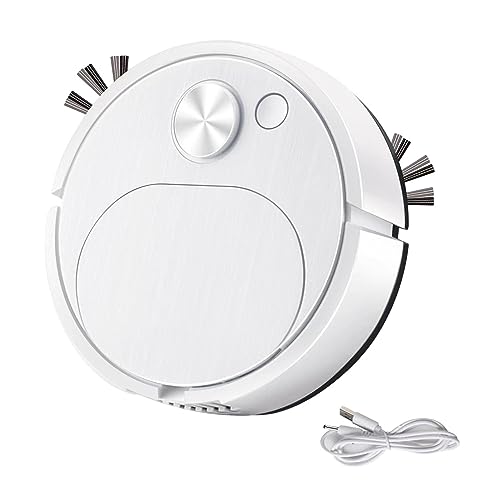 PRUVA Robotic Vacuum Cleaner, 3-in-1 Sweeping Robot Vacuum Cleaner, Multifunctional Suction Robotic Vacuums with Ultra-Quiet Function, USB Charging Household Robotic Vacuum Cleaner Home Cleaning