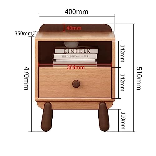 Nightstands Nightstand Cute Beech Wood End Table with Drawer Bedside Table Nordic Bedside Dresse Without Assembly Bedside Cabinet Well Made