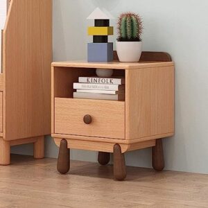 Nightstands Nightstand Cute Beech Wood End Table with Drawer Bedside Table Nordic Bedside Dresse Without Assembly Bedside Cabinet Well Made