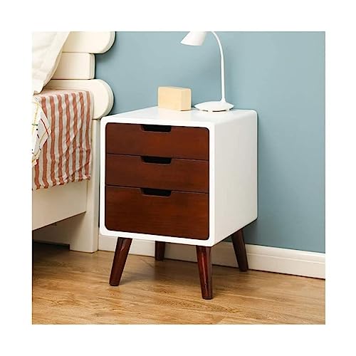 Nightstands Nightstand Modern Wooden Bedside Table 3 Storage Drawer End Table Nordic Bedside Dresse Simple 40x37x52 Cm Bedside Cabinet Well Made