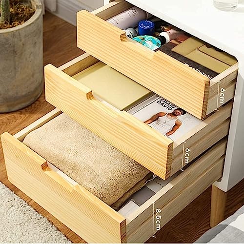 Nightstands Nightstand Modern Wooden Bedside Table 3 Storage Drawer End Table Nordic Bedside Dresse Simple 40x37x52 Cm Bedside Cabinet Well Made