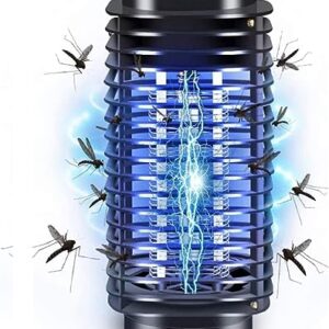 Bug Zapper, Electric Mosquito & Fly Zappers/Killer - Insect Attractant Trap Powerful Bug Zapper Light, Hangable Mosquito Lamp for Home, Indoor, Outdoor, Patio (Black)