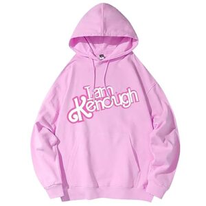 i am kenough hooded hoodie unisex harajuku shirt i am enough letter printed streetwear hoodie sweatshirt