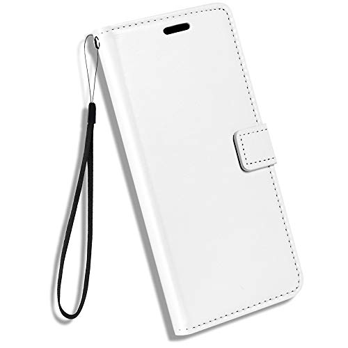 Shantime for Oppo Reno 10 Pro 5G Global Case, Premium PU Leather Magnetic Flip Case Cover with Card Holder and Kickstand for Oppo Reno 10 Pro 5G Global (6.7”) White