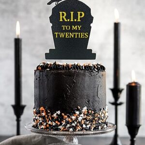 Rip to My Twenties Cake Topper, R.I.P Youth Cake Pick, Funny Tombstone 30th Birthday Cake Décor, Dirty 30 Birthday Party Decoration