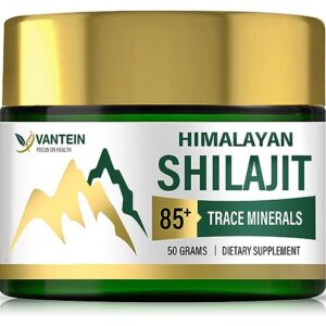 Himalayan Shilajit Resin Supplement 500mg, 85+ Trace Minerals Complex for Brain Booster, Energy, Immune Support, Overall Health - 50g (2-3 Month Supply)