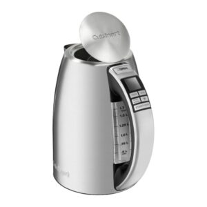 Cuisinart PerfecTemp 1.7-Liter 1500-Watt Stainless Steel Cordless Programmable Kettle with Six Presets, Stay-Cool Handle, and 360-Degree Swivel Power Base With LED display