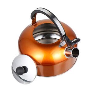 stainless steel tea kettle steel teapot handle whistling tea pot for stovetop home kitchen office tea coffee hot water pot teapot