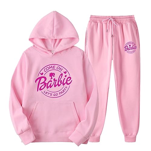 wkind olades Pink Come On Let's Go Party Hoodies Sweatpants Set for Women pumpkin halloween Shirt christmas Fashion Trendy Outfits Oversized Hooded Sweatshirts Pullover Fall Clothes