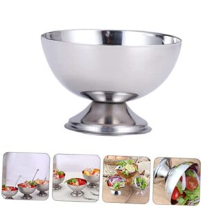 HOMSFOU 2 pcs Glass It Restaurants Trifle Fruit Has Bowl Cup Footed Creme Containers Cream Cereal Dishes Wedding Plates Metal Brulee Hot L and Chilled Snacks Champagne Tumblers Restaurant