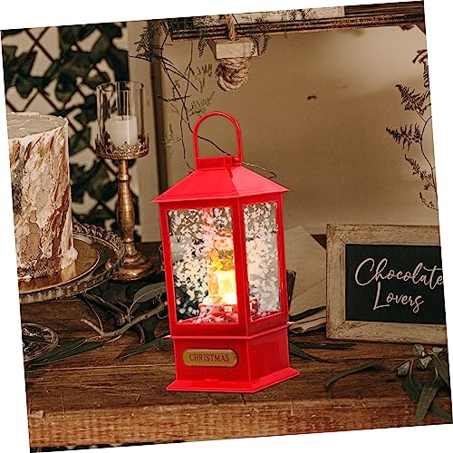 NOLITOY 1Pc Christmas Light Up Ornament Portable Night Light LED Lanterns Christmas Decorations Christmas Lantern Snow Globe Christmas Water Lantern Xmas Lantern Decorative Christmas Light