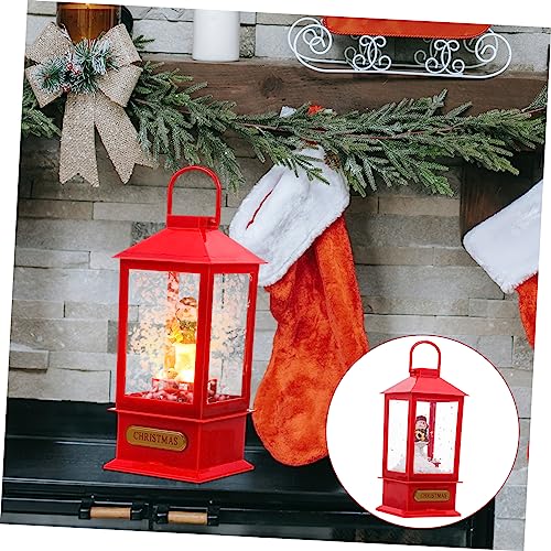 NOLITOY 1Pc Christmas Light Up Ornament Portable Night Light LED Lanterns Christmas Decorations Christmas Lantern Snow Globe Christmas Water Lantern Xmas Lantern Decorative Christmas Light