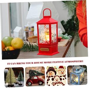 NOLITOY 1Pc Christmas Light Up Ornament Portable Night Light LED Lanterns Christmas Decorations Christmas Lantern Snow Globe Christmas Water Lantern Xmas Lantern Decorative Christmas Light