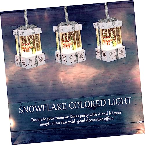 DOITOOL 1pc Christmas Decorations Battery Christmas Lights Earth Decorations Christmas Snow Globes Holiday Hanging Lantern Lighted Glitter Lantern Light up Snow Globe Plastic White Music