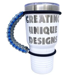 Creating Unique Designs Handmade Elastic Tumbler Handles 20 30 32 40 oz (Handle Only) (Detroit Football Sports Team)